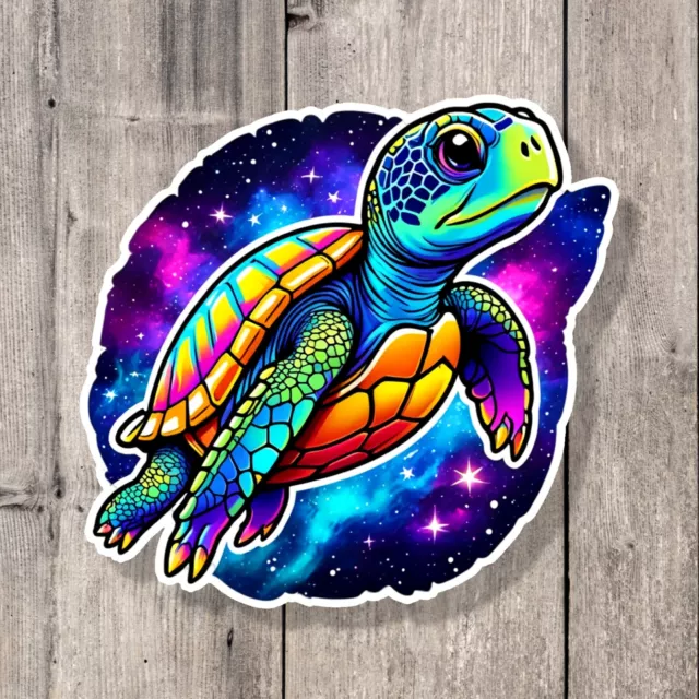 Galaxy Turtle Vinyl Sticker Laptop Sticker Water Bottle Sticker ...