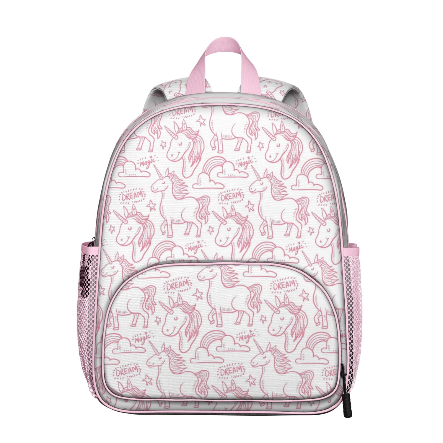 Galaxy Unicorn Student Backpack – Rainbow and Stars Cartoon Print with ...
