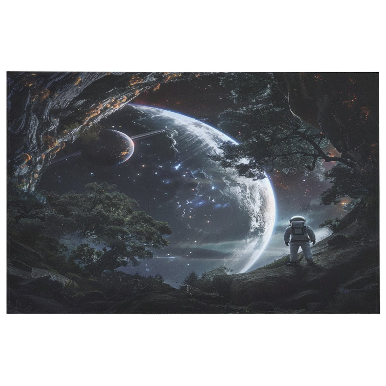 Galaxy Universe Astronaut Adult Home Decor Bedroom Living Room Crystal ...