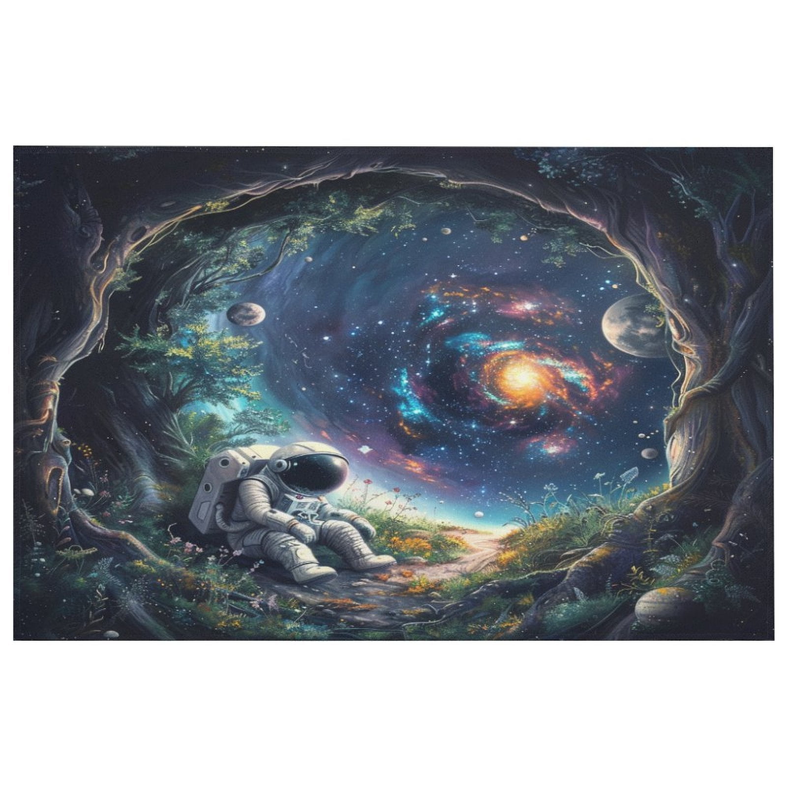 Galaxy Universe Astronaut Adult Home Decor Bedroom Living Room Crystal ...