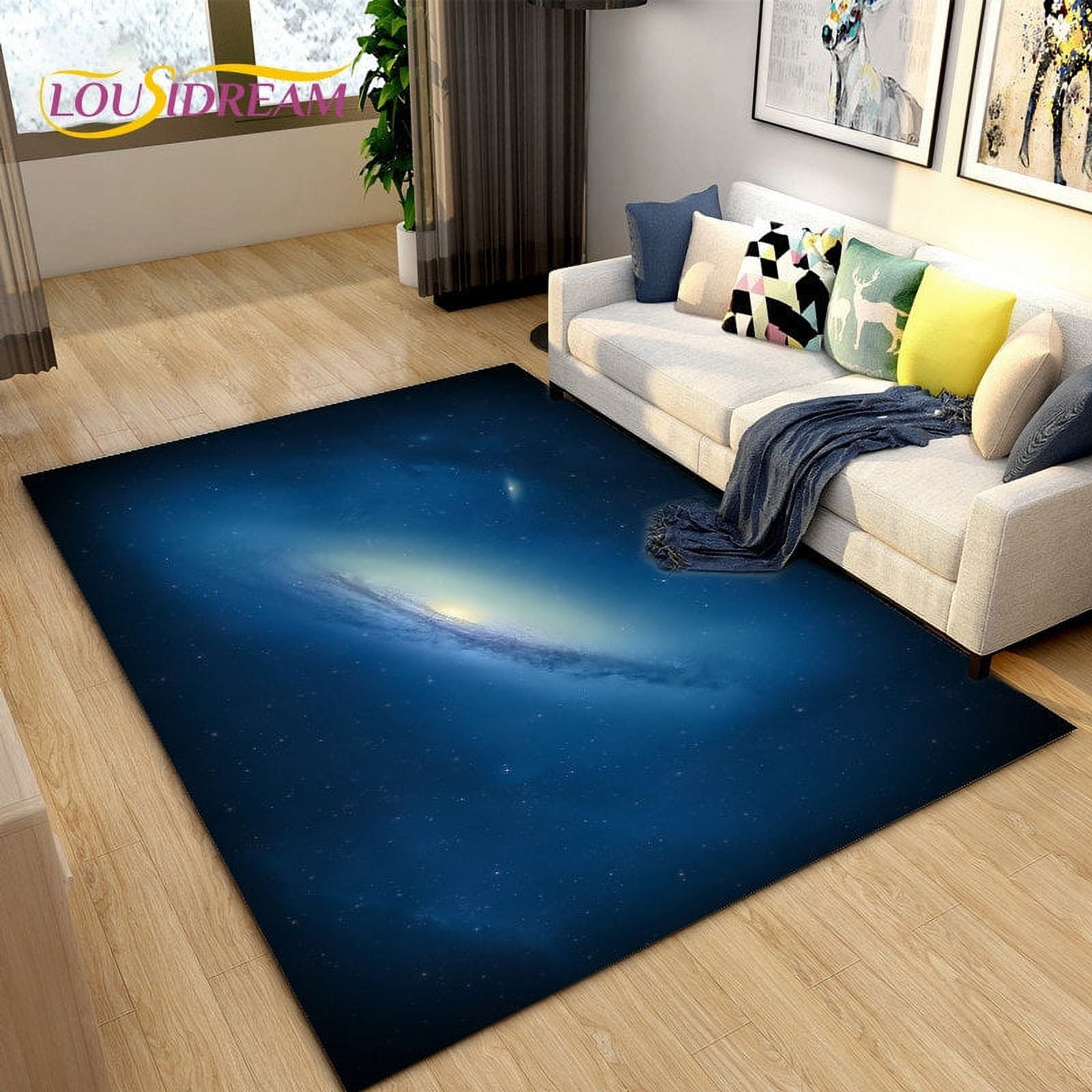 Galaxy Universe Space Stars Area Rug Carpet Rug for Living Room ...