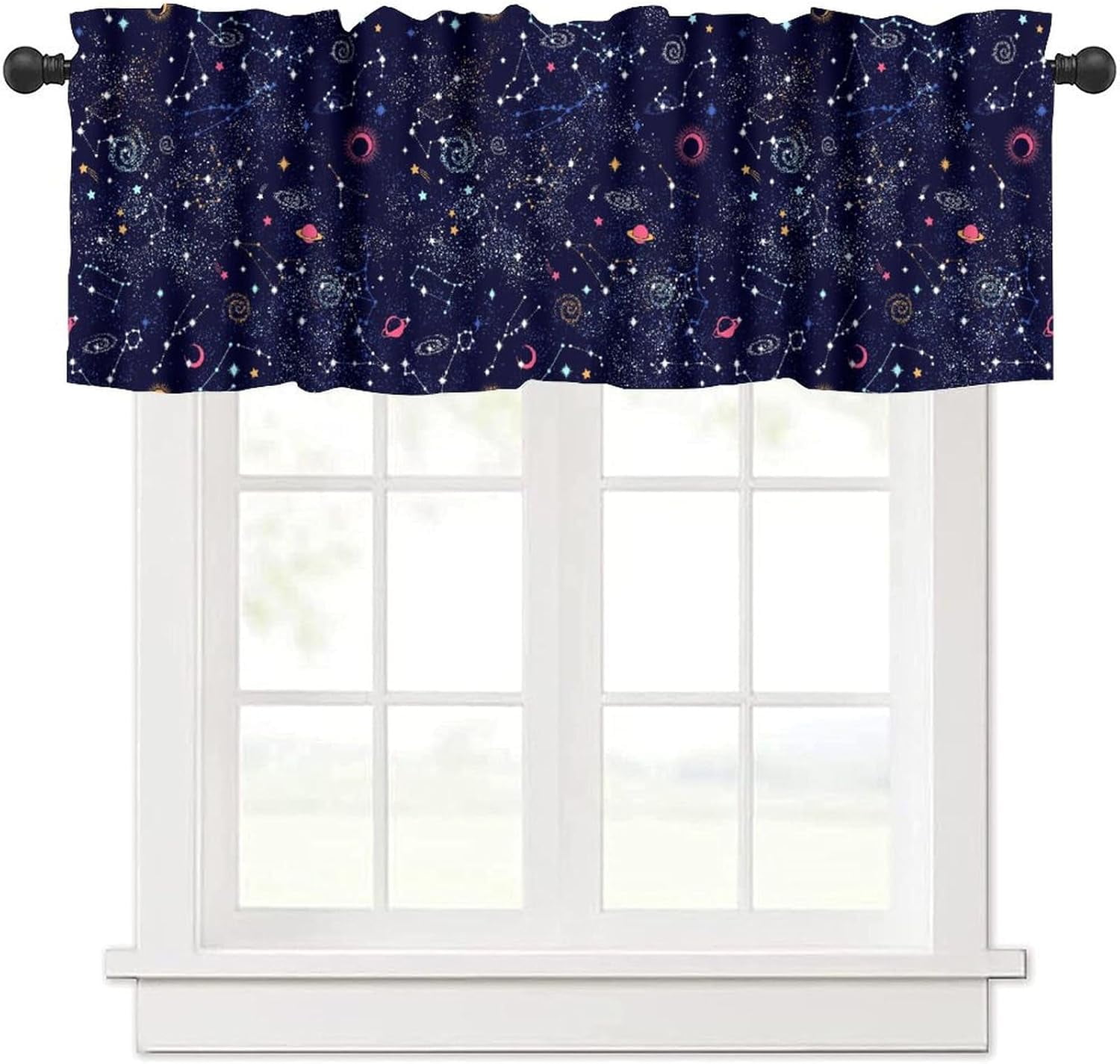 Galaxy Valance Curtain Starry Sky Series Outer Space Planet Cosmic Star ...
