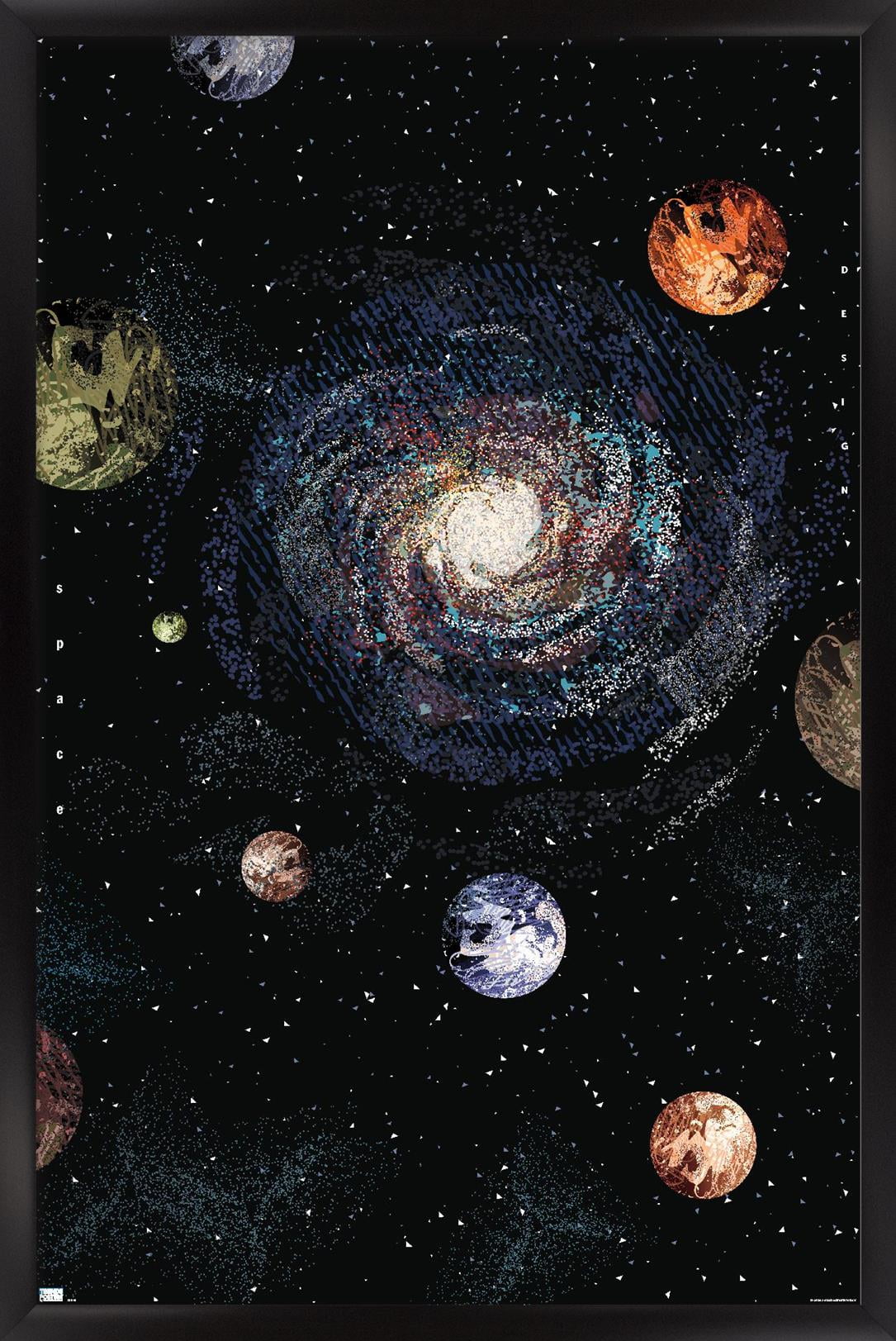 Galaxy Wall Poster, 14.725" x 22.375" Framed - Walmart.com