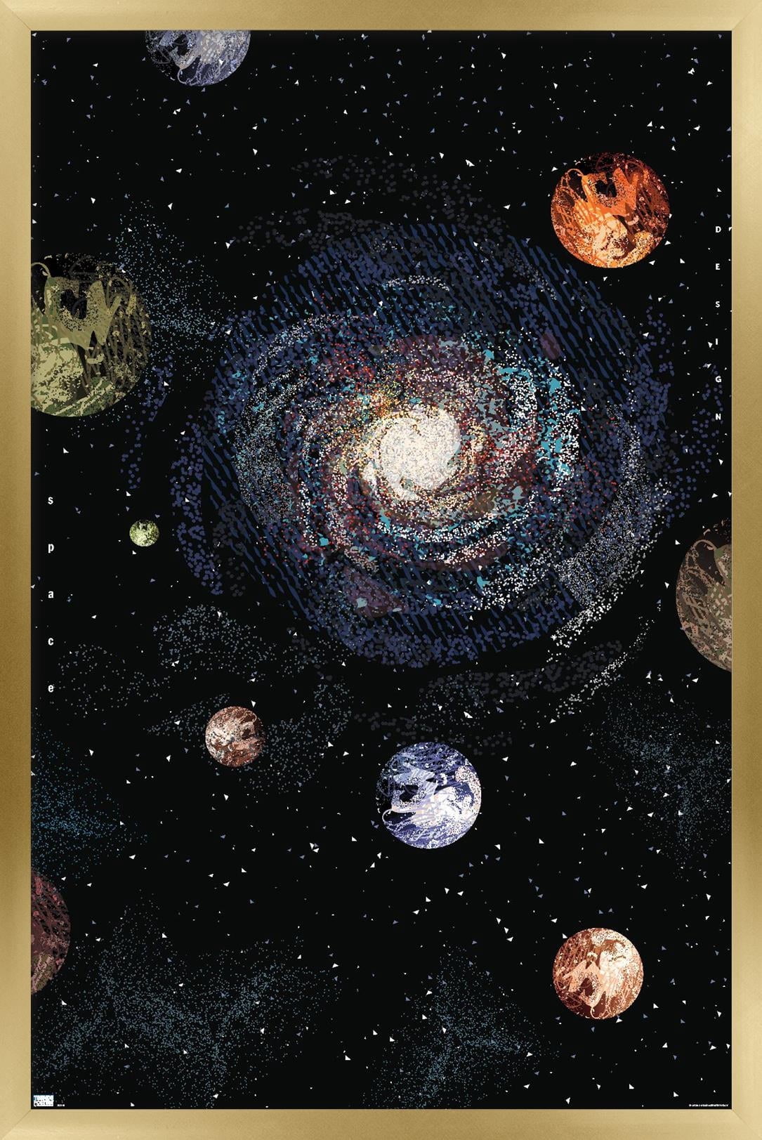 Galaxy Wall Poster, 22.375" x 34" Framed - Walmart Business Supplies