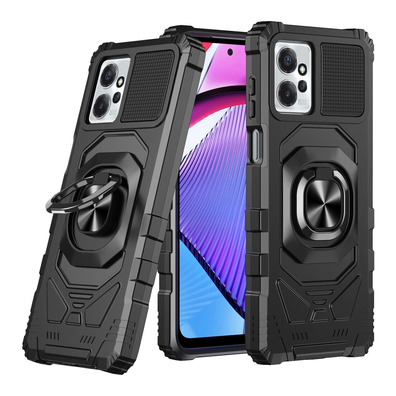 Galaxy Wireless Moto G Power 5G 2023 Case, Black, w/ Tempered Glass ...