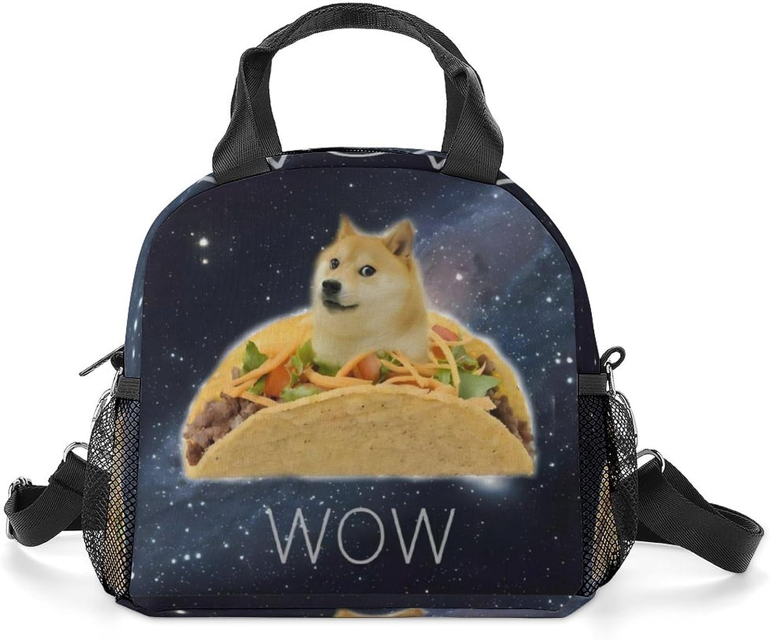Galaxy Wow Doge Meme Bread Doge Shiba Lunch Box for Men & Women Durable ...