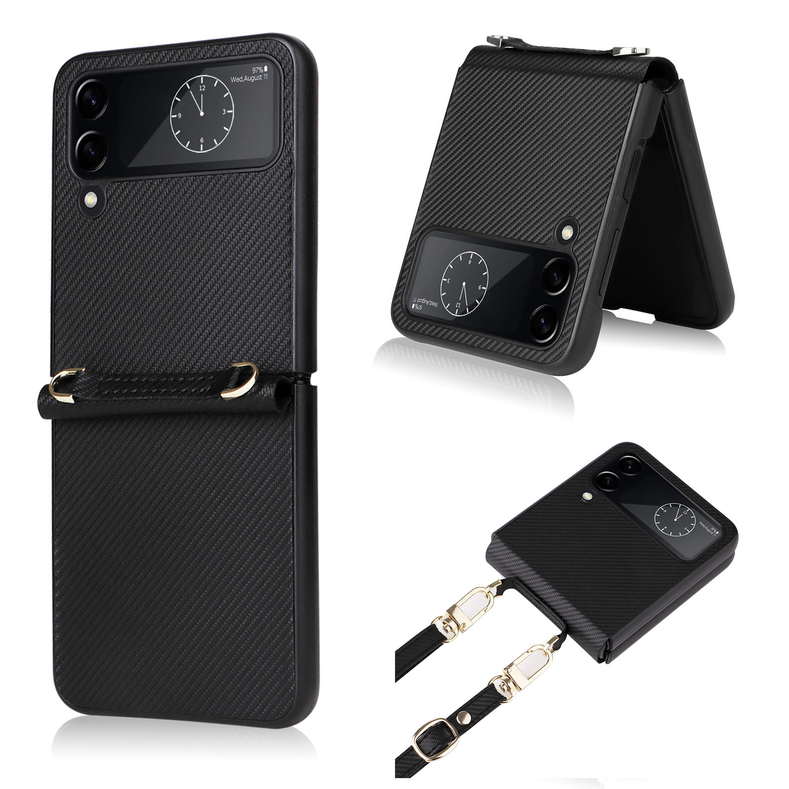Galaxy Z Flip 3 5G Phone Case (2021), Decase Slim Lightweight Crossbody ...