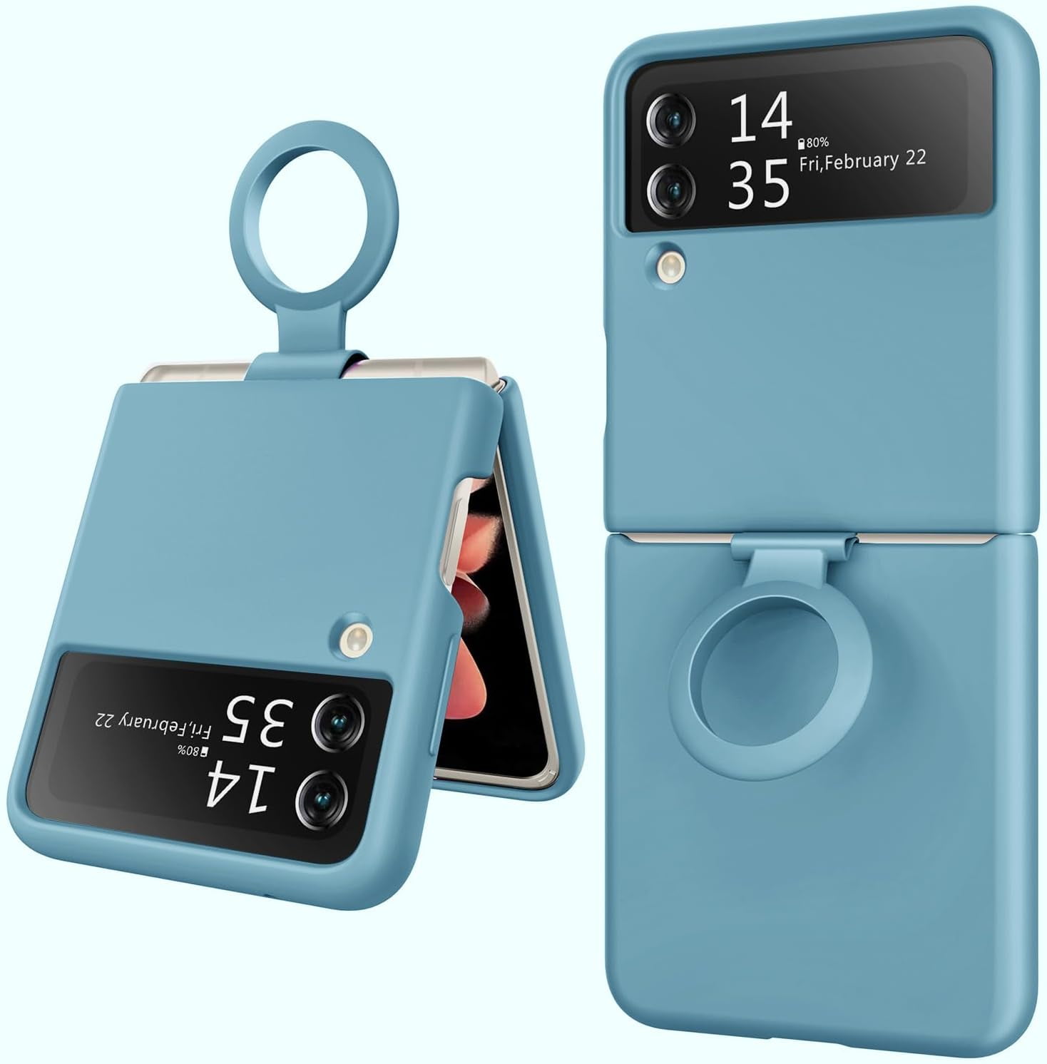 for Galaxy Z Flip 3 Case, Liquid Silicone Case for Samsung Galaxy Z ...