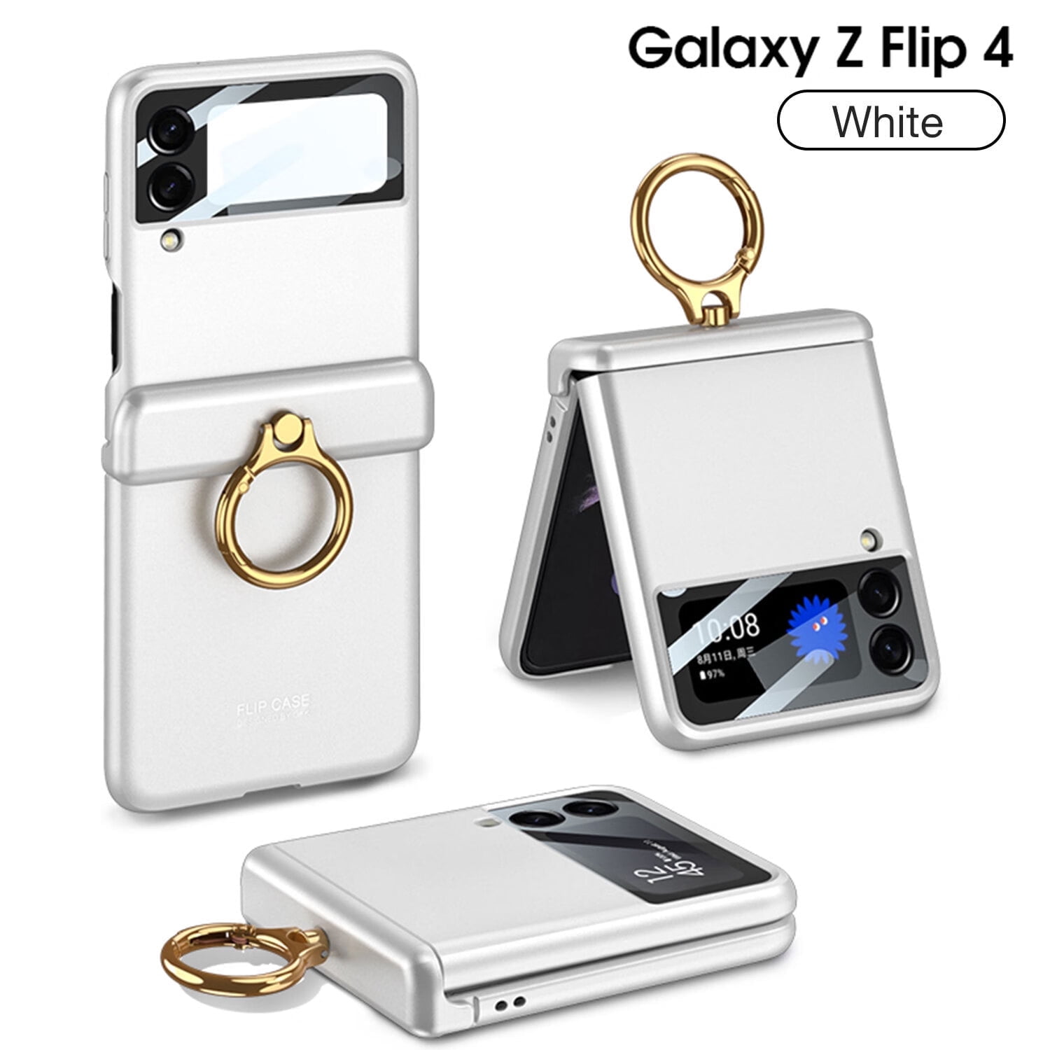 Galaxy Z Flip 4 2022 Case, Magnetic Suction Hinges Protection All ...