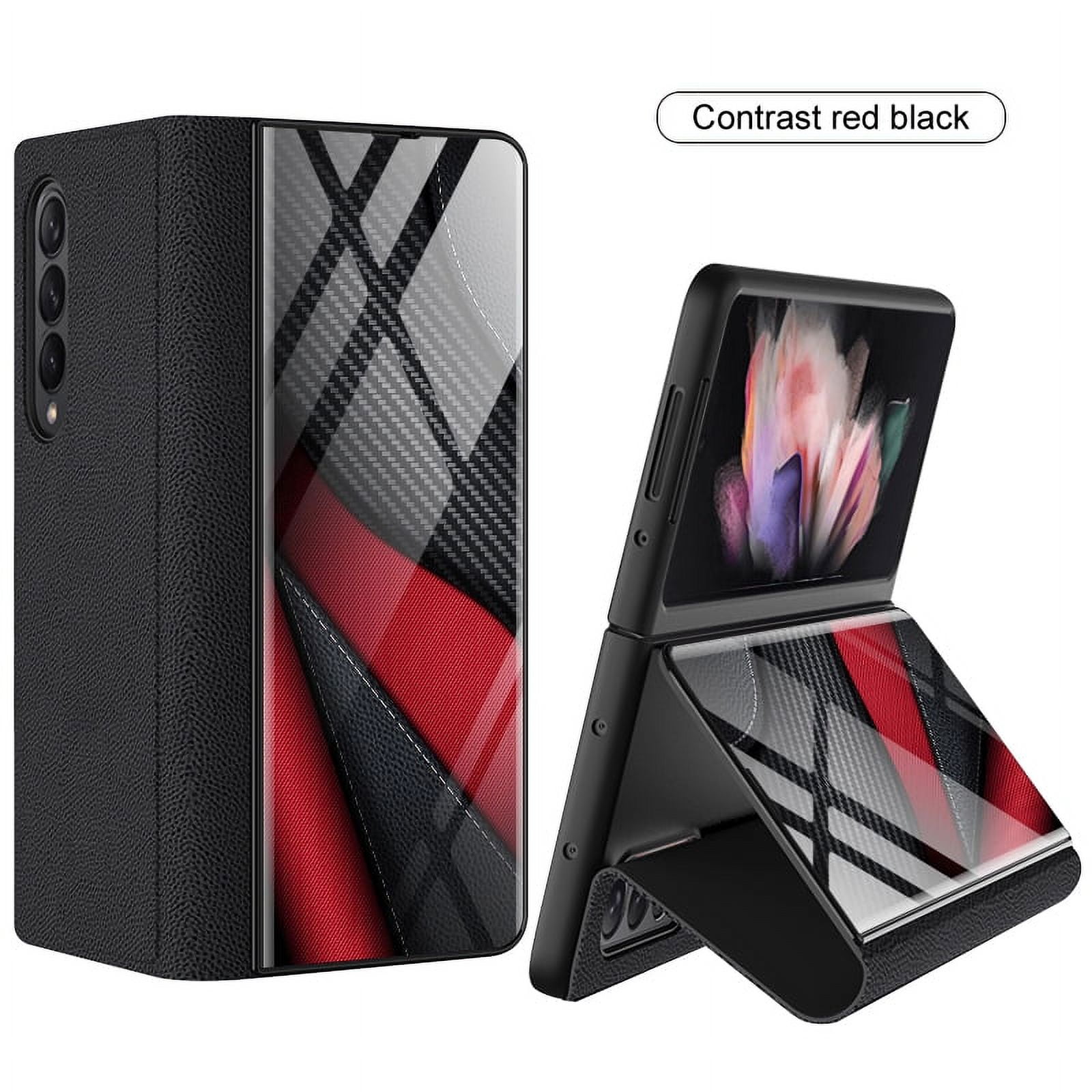 Techcircle Galaxy Z Fold 3 5G Case, PU Leather Slim Shockproof ...