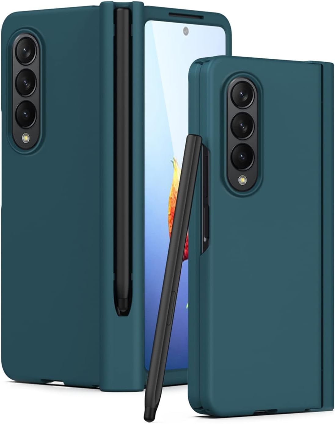 Galaxy Z Fold 4 Case, S Pen Holder with Pen Hard PC Fold 4 Cover for ...