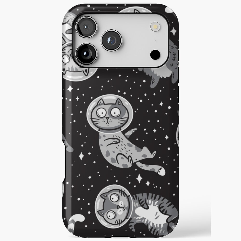 Galaxy cats cosmic nebula colorful feline art iPhone Case 17 to 11 Pro ...
