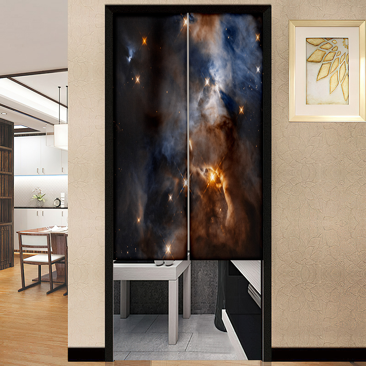 Galaxy printing Door Curtains Space Universe Nebula Night Starry Home r ...