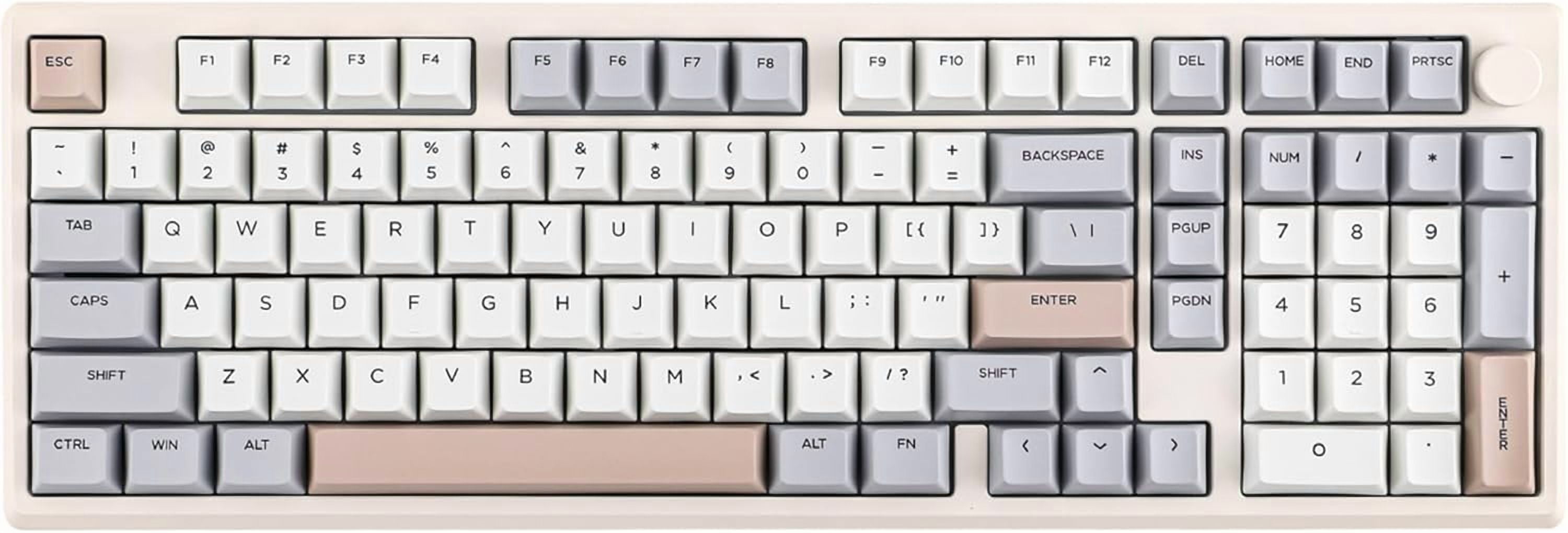 Galaxy100 QMK/VIA Wireless Gaming Keyboard, Aluminum Shell, Bluetooth/2 ...