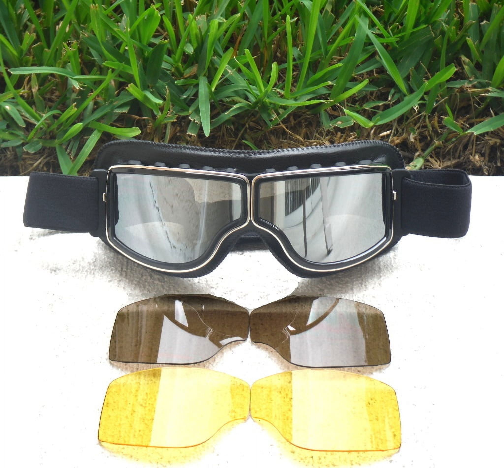 Galaxylense Motorcycle Goggles Vintage Pilot Harley For Men Women Adult ...