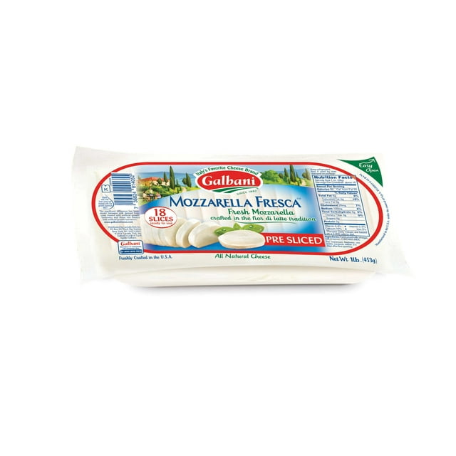 Galbani Fresh Mozzarella Cheese Pre-Sliced Log, 16 Ounce -- 6 per case ...