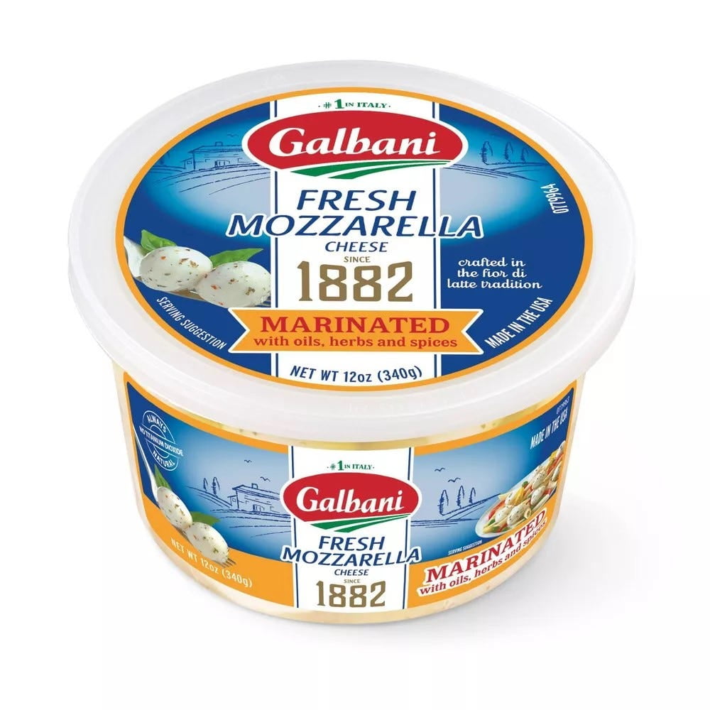 Galbani Fresh Mozzarella Marinated, Authentic Italian Flavor, Perfect ...