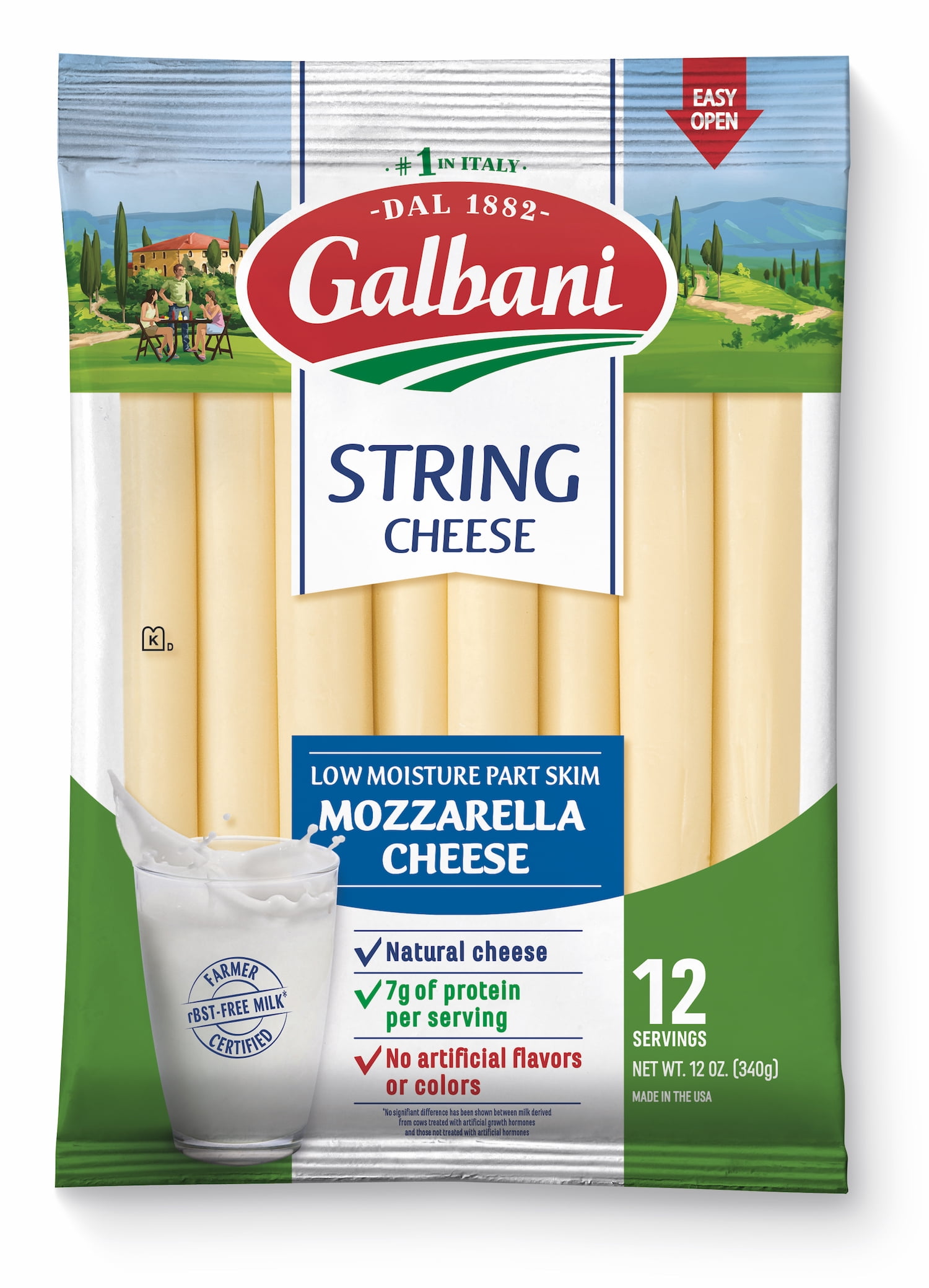 Galbani Mozzarella String Cheese, 12 Oz., 12 Count - Walmart.com