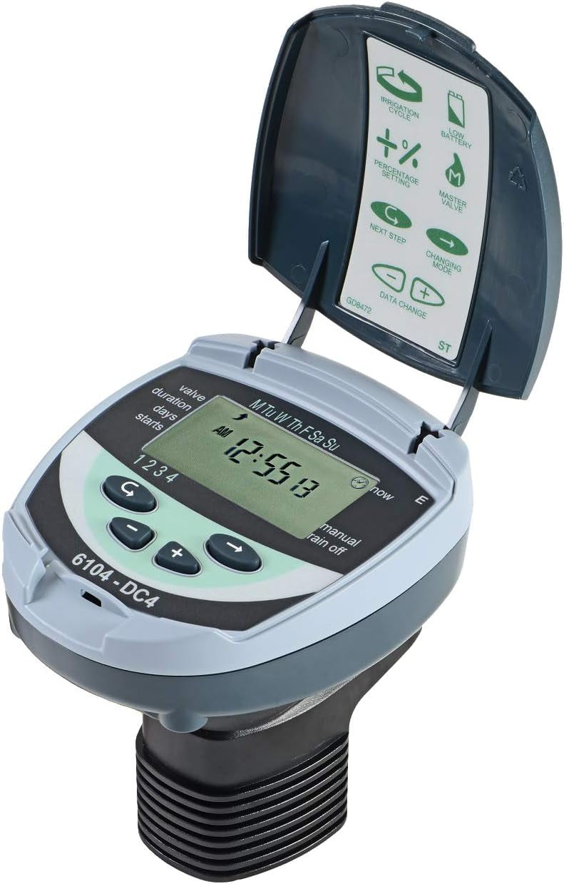 Galcon 61042 DC Zone Sprinkler System Battery Operated programmable, Digital Smart Irrigation ...