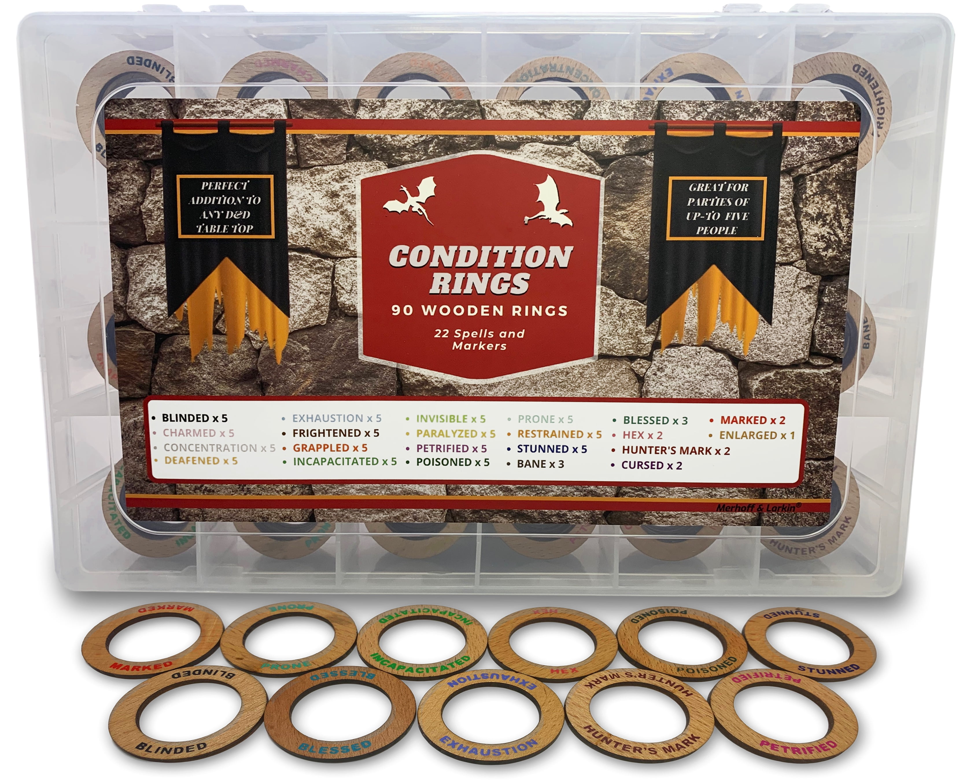 Galdor's Guild DND Condition Markers & Spell Effects | 90 Wooden Rustic ...