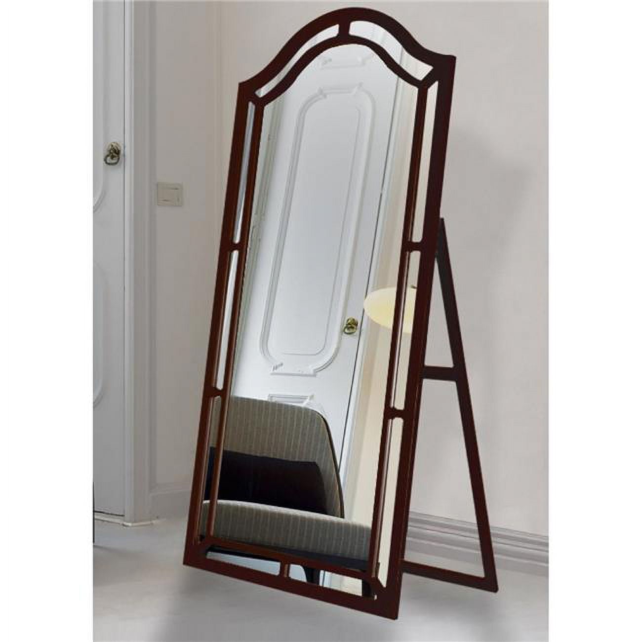 Gale Floor Mirror Free Standing Satin Finish, Traditional - Espresso ...