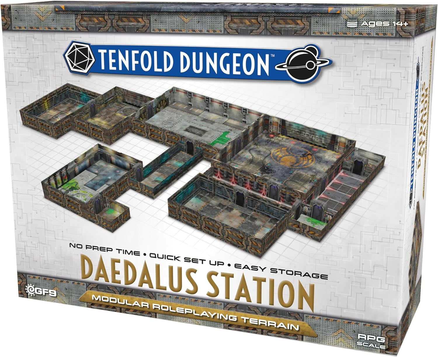Gale Force Nine Tenfold Dungeon Daedalus Station Modular Roleplaying Terrain Set with Quick ...