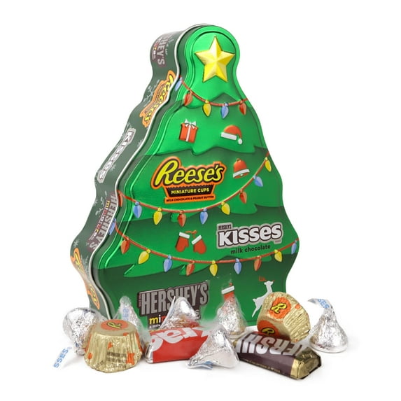 Galerie Christmas Stocking Stuffer BCF26 Candy Gift, Tree Tin Filled ...