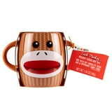 Galerie Sock Monkey Brown 2-Handle Mug with Hot Cocoa Mix and Candy ...