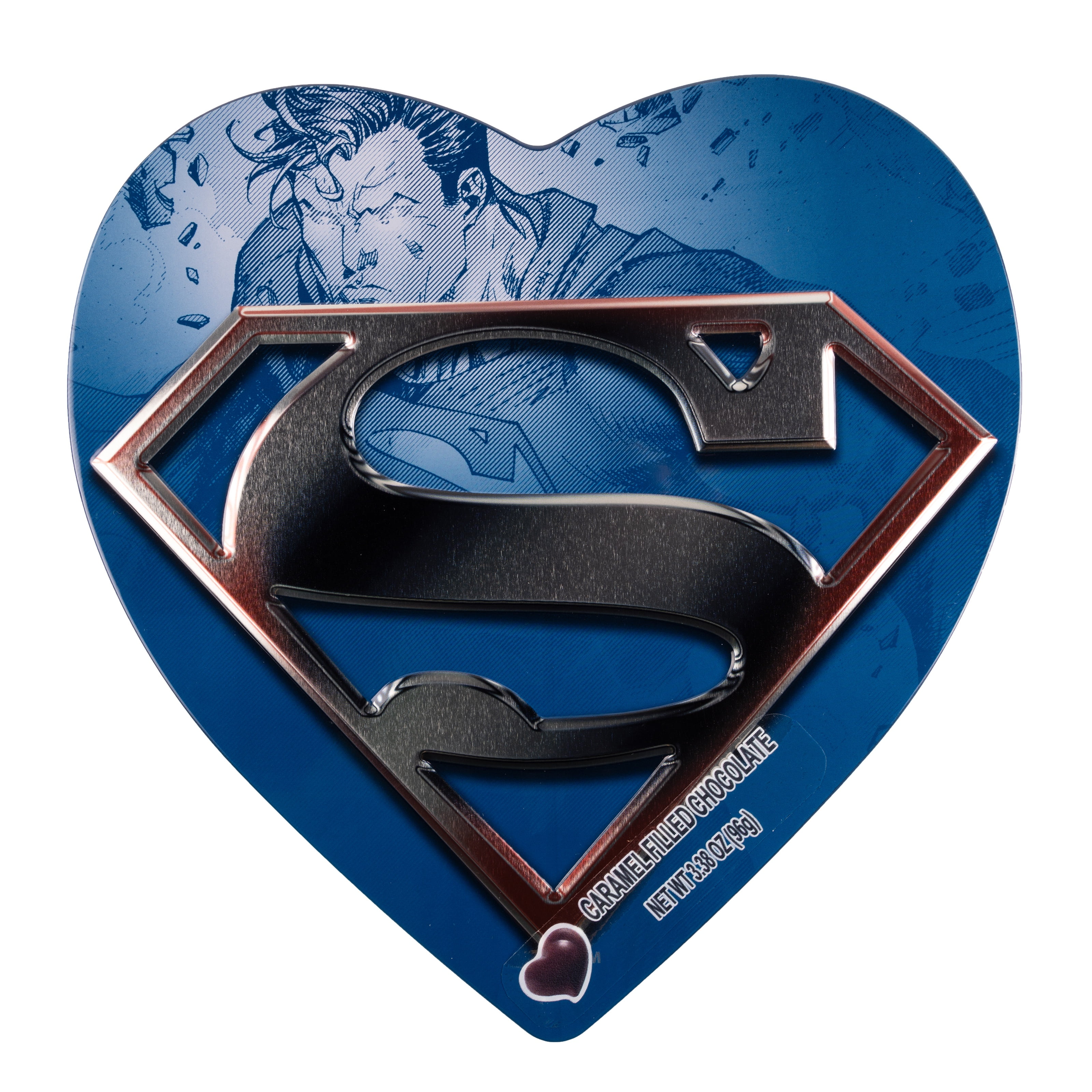 Galerie Superman??? Large Heart Tin with Filled Chocolate Hearts, 3.38 ...