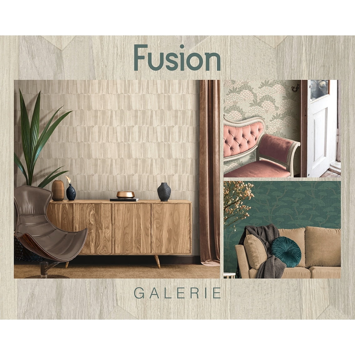 Galerie Wallcoverings Fusion Collection Hessian Effect Textured Non ...