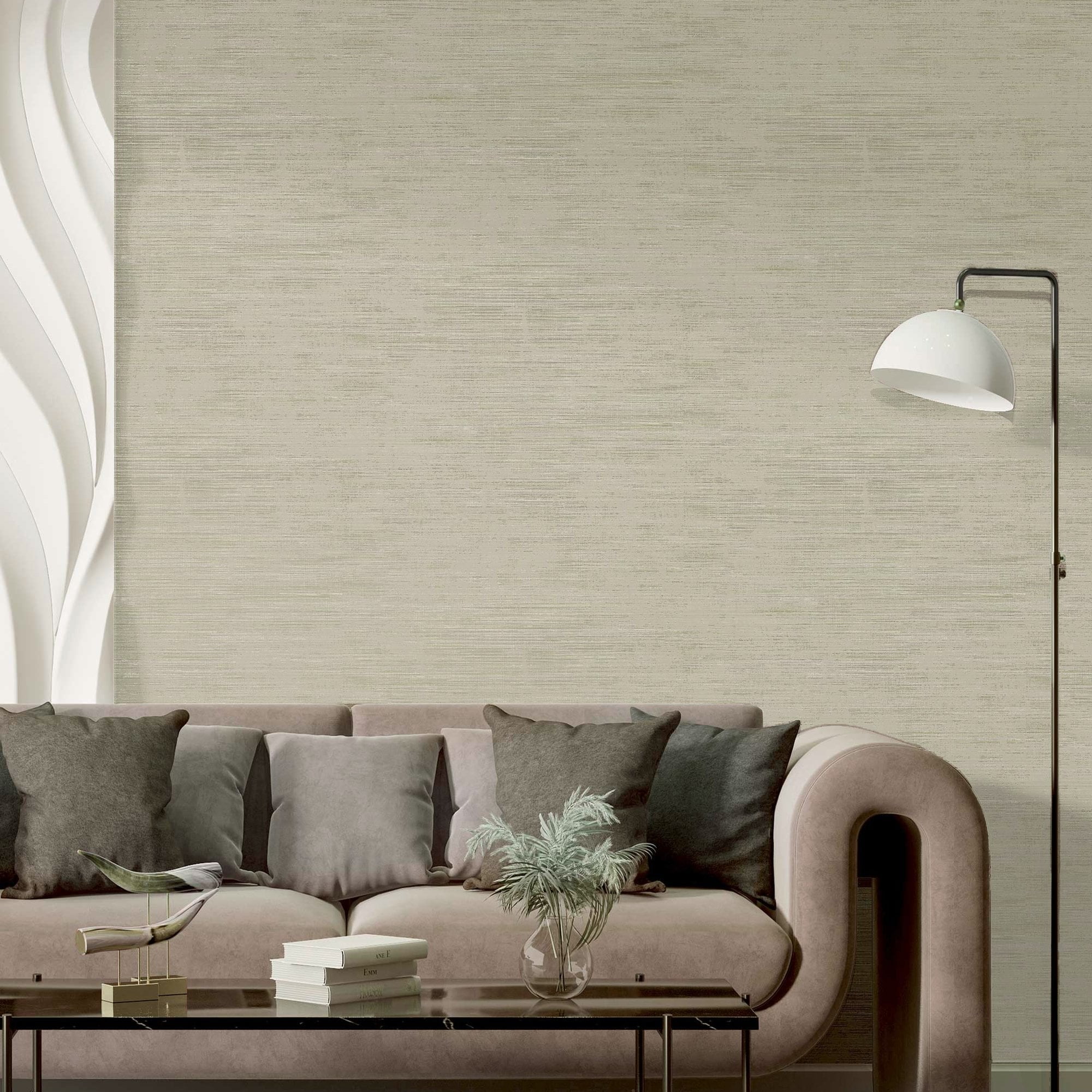 Galerie Wallcoverings Italian Style Plain Weave Texture Vinyl on Non ...