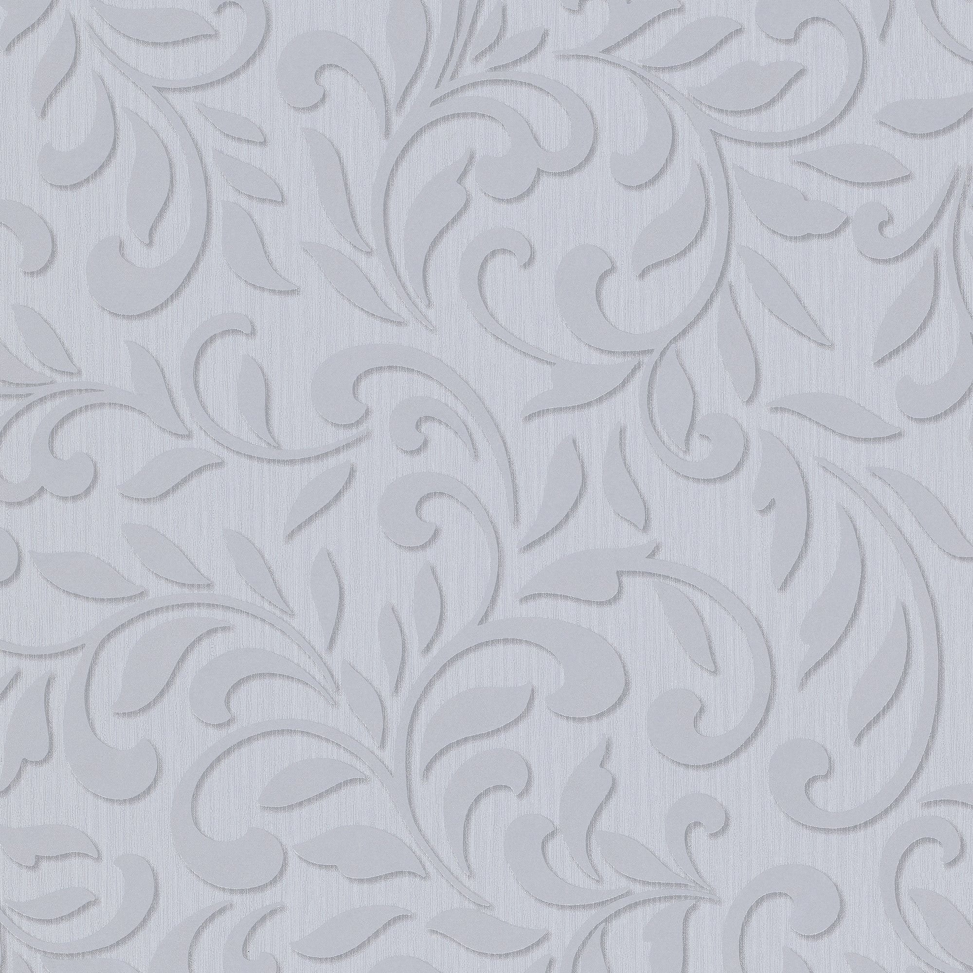 Galerie Wallcoverings Leafy Scroll Damask Vinyl on Non-woven Metallic ...