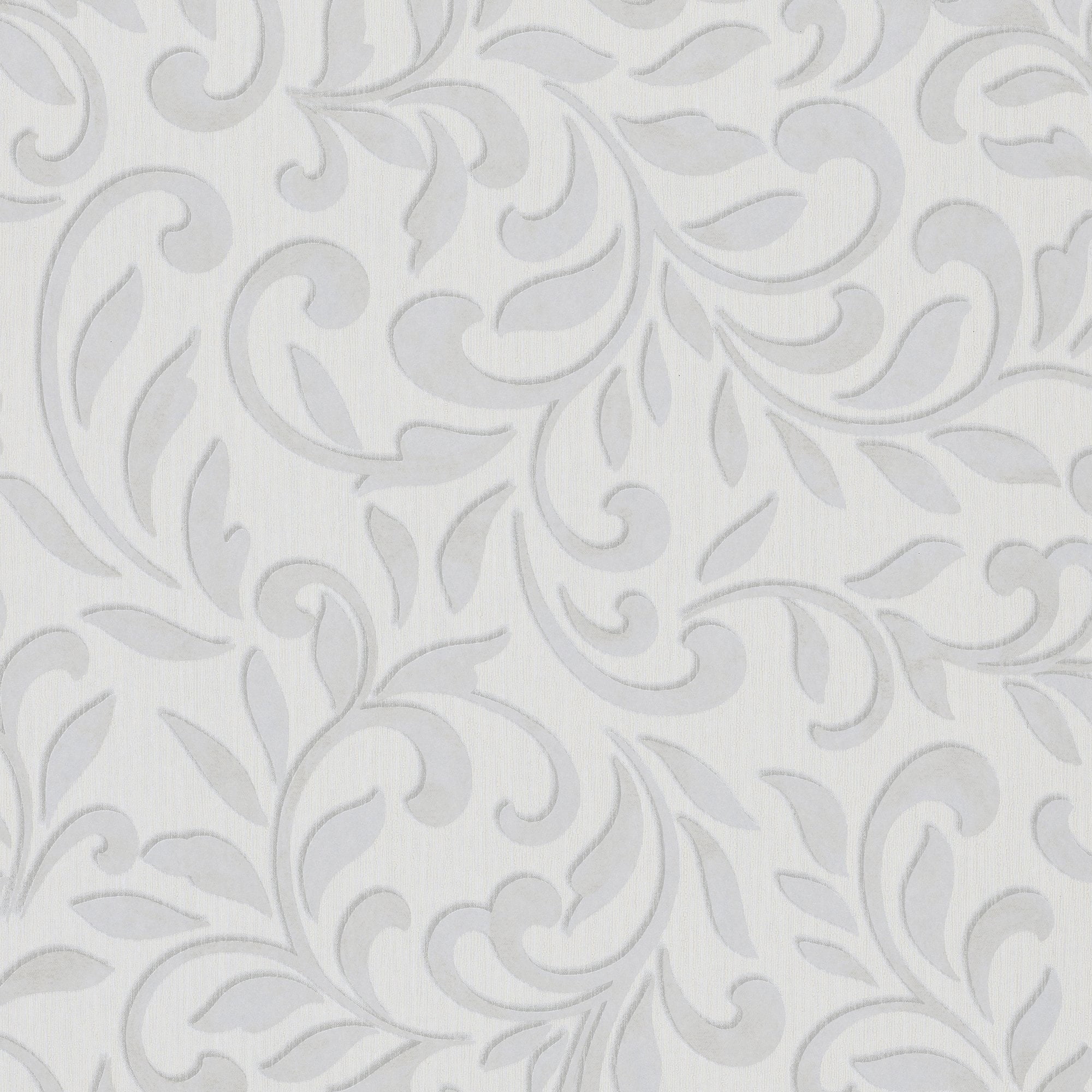 Galerie Wallcoverings Leafy Scroll Damask Vinyl on Non-woven Metallic ...