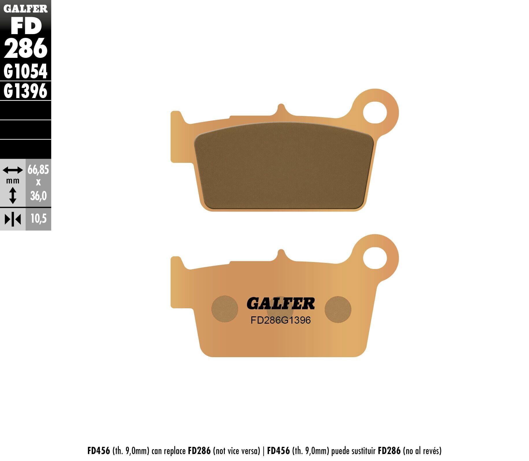 Galfer FD286G1396 HH Sintered Brake Pads - Walmart Business Supplies