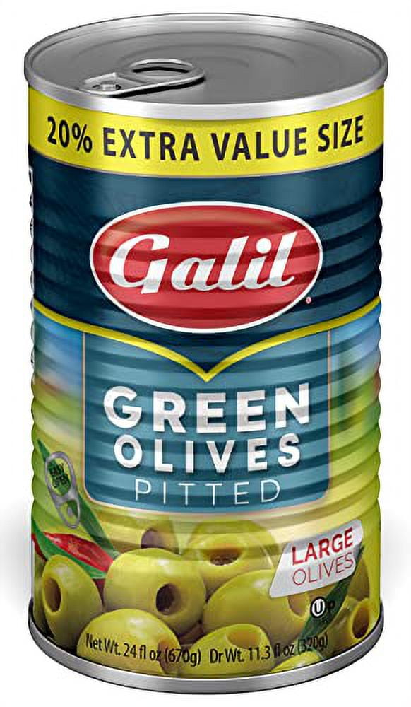 Galil Green Pitted Olive + 20% Extra Value Size, 24 Fl Oz (Pack of 6 ...