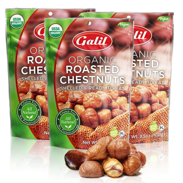 Galil Organic Roasted Chestnuts SBF3 | Shelled | Ready to Gluten Free ...