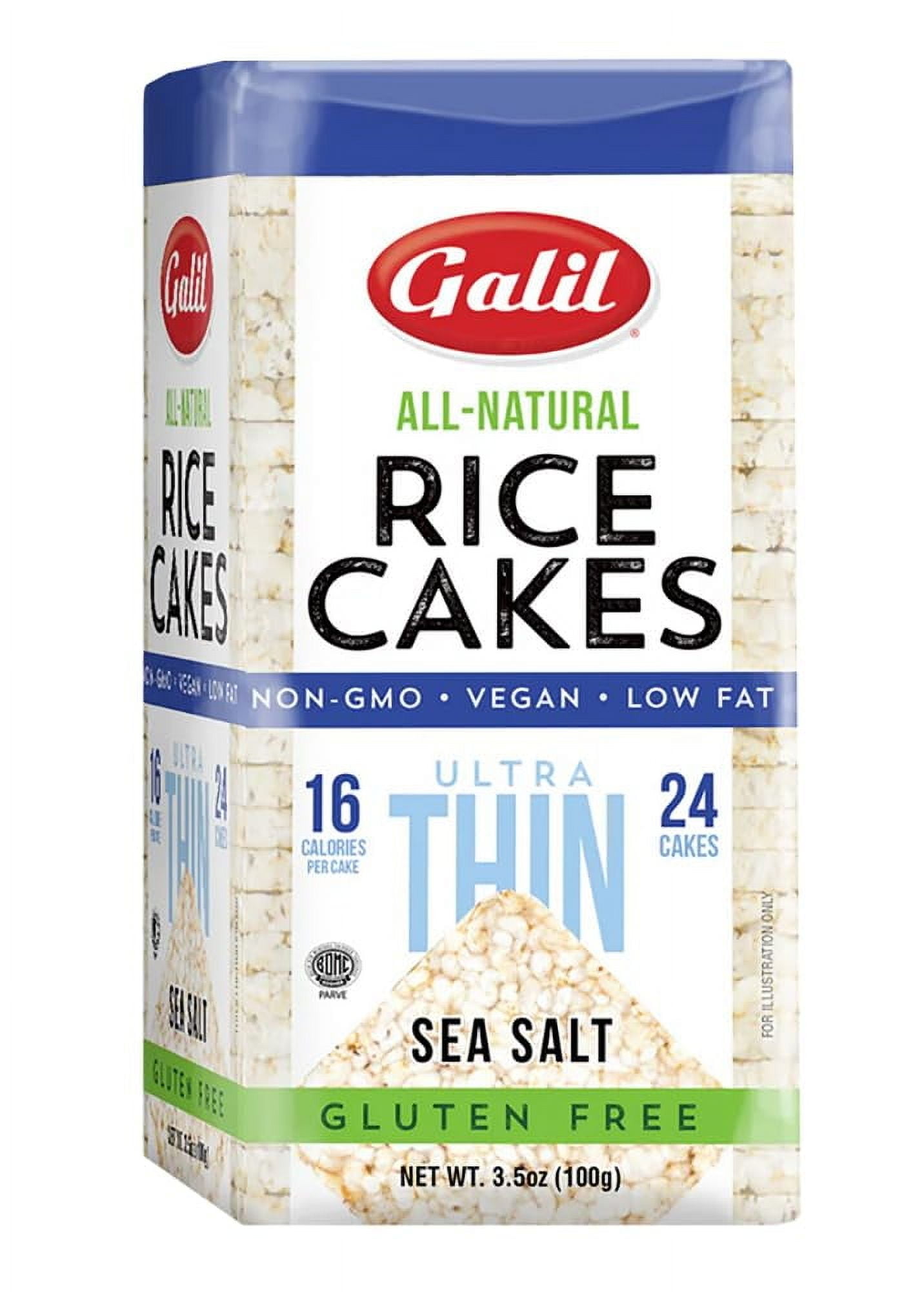 Galil Ultra-Thin Rice AJH3 Cakes with Sea Salt Pack of 12 | All-Natural ...