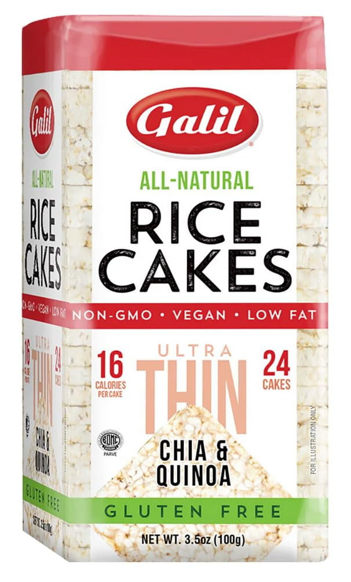 Galil Ultra-Thin Rice Cakes AKF18 with Chia & Quinoa Pack of 12 | All ...