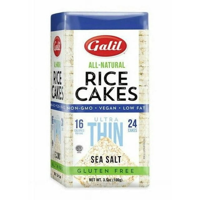 Galil Ultra Thin Rice Cakes | Square | Salt | 3.5 oz (Pack of 3 ...