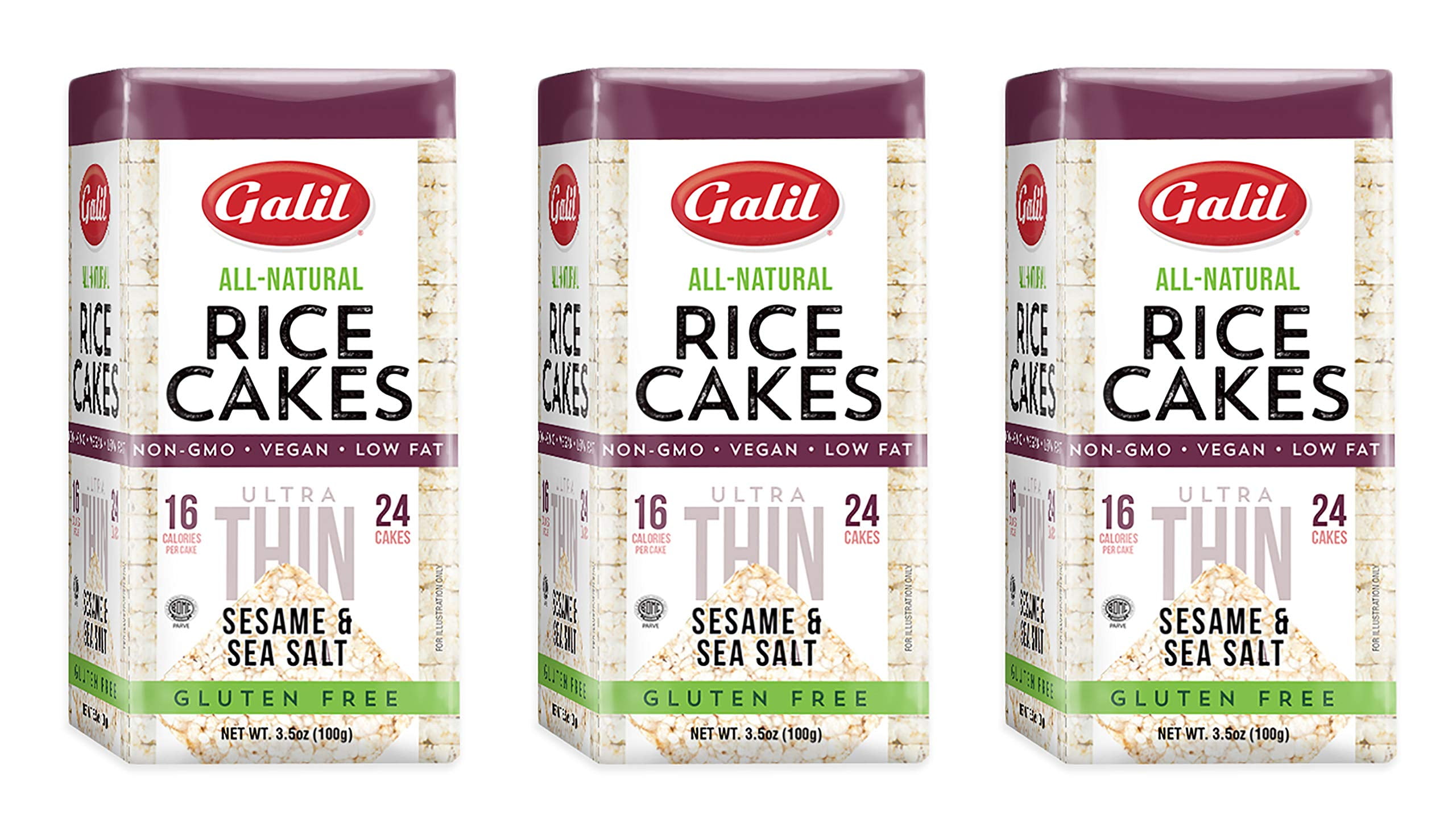Galil Ultra-Thin Rice Cakes with HYZ01 Sesame & Sea Salt Pack of 3 ...