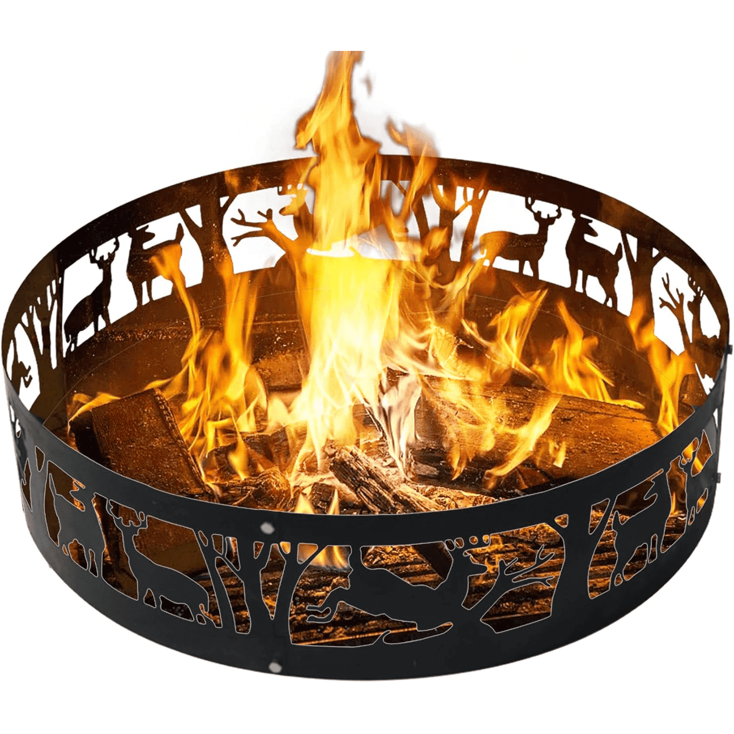 Galileo 9in Fire Pit Ring Steel BBQ Grill for Camping, Picnic, Backyard ...