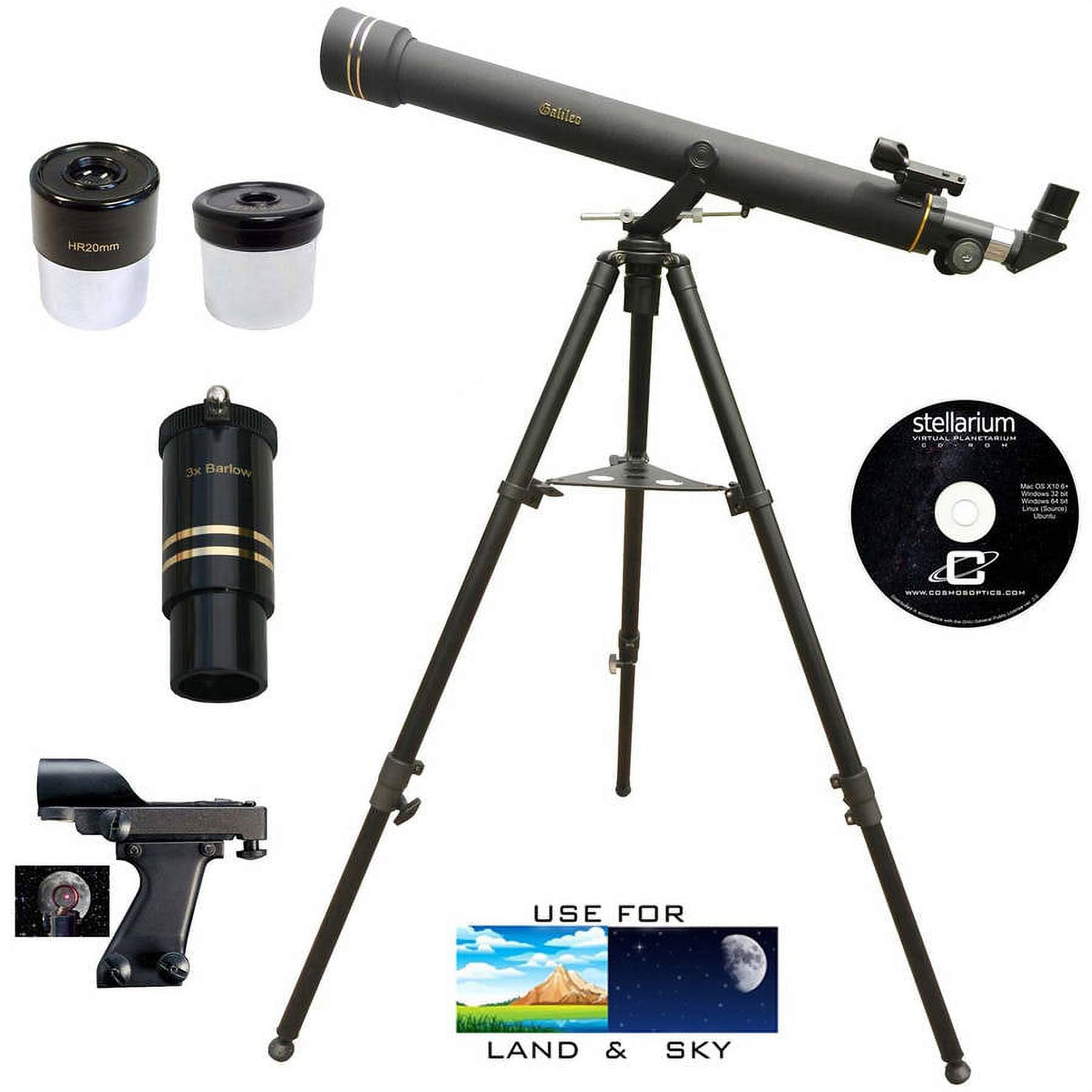 Galileo G-872BG 800mm x 72mm Refractor Telescope, Black Granite ...