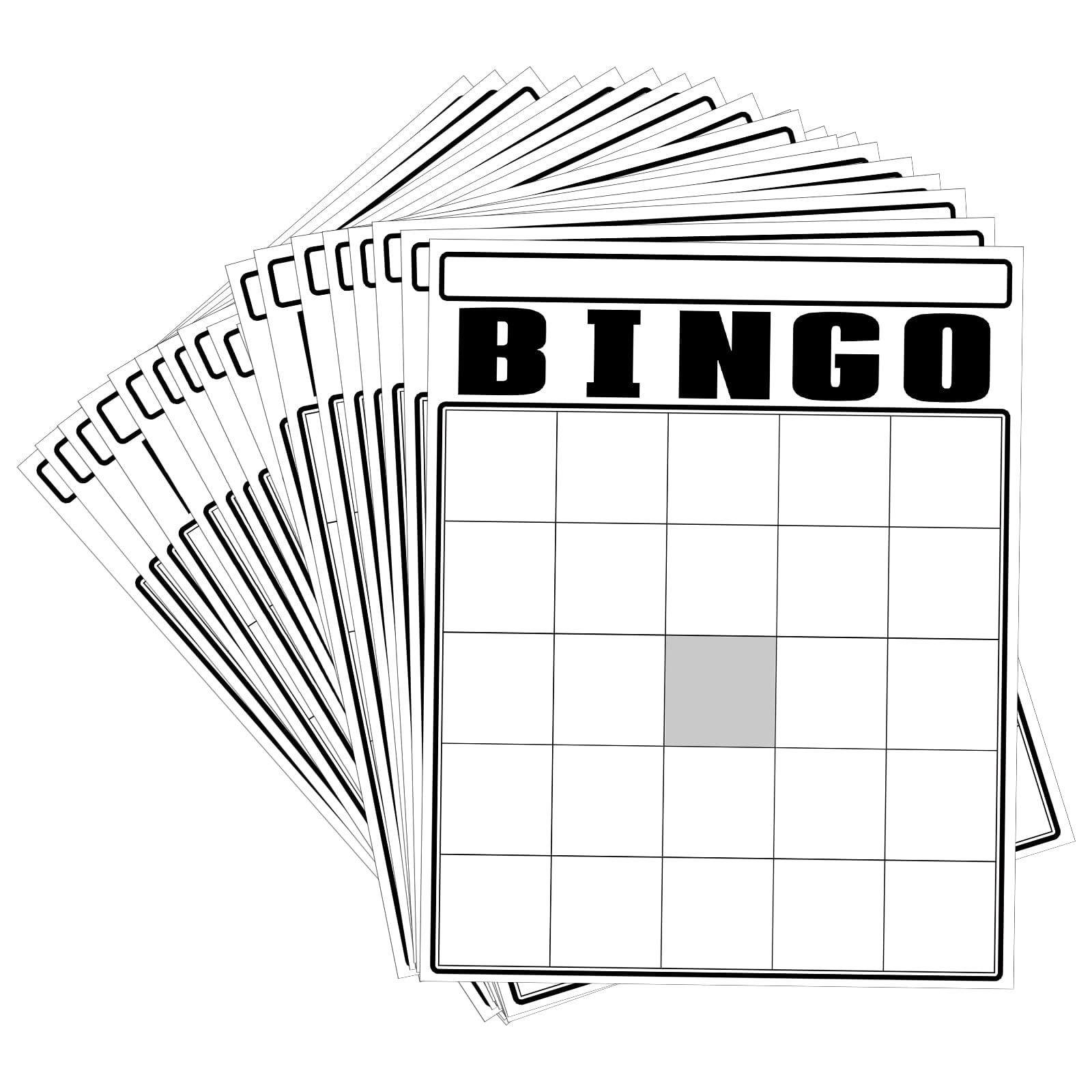 WinnerWhy 36 Pcs Blank OIF8 Bingo Cards White Jumbo Bingo Game Board ...