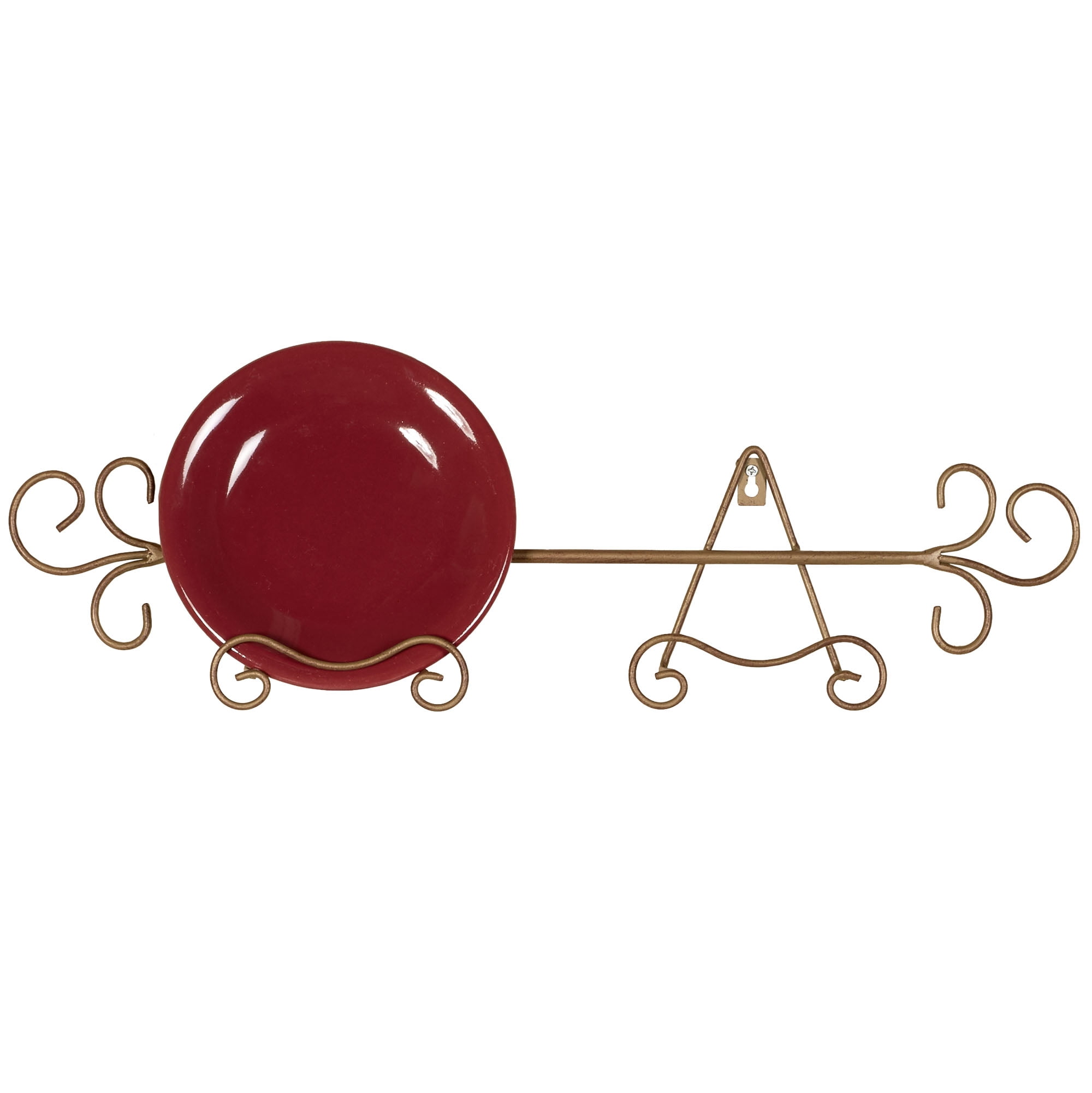 Galla Petite Plate Rack Satin Gold 2 Plate - Walmart.com