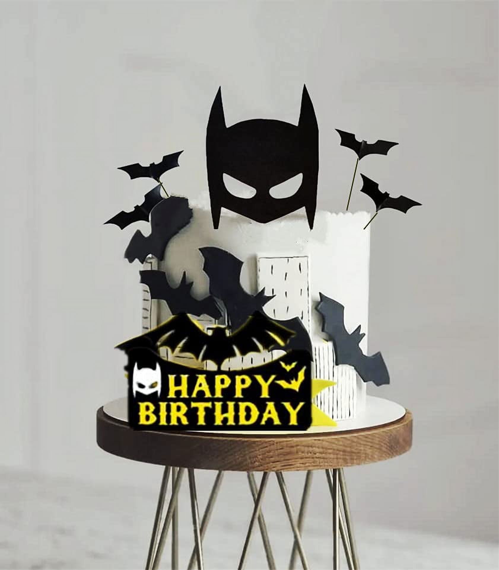 GallaRato Superhero Bat Birthday Cake Topper Happy Birthday Cake ...