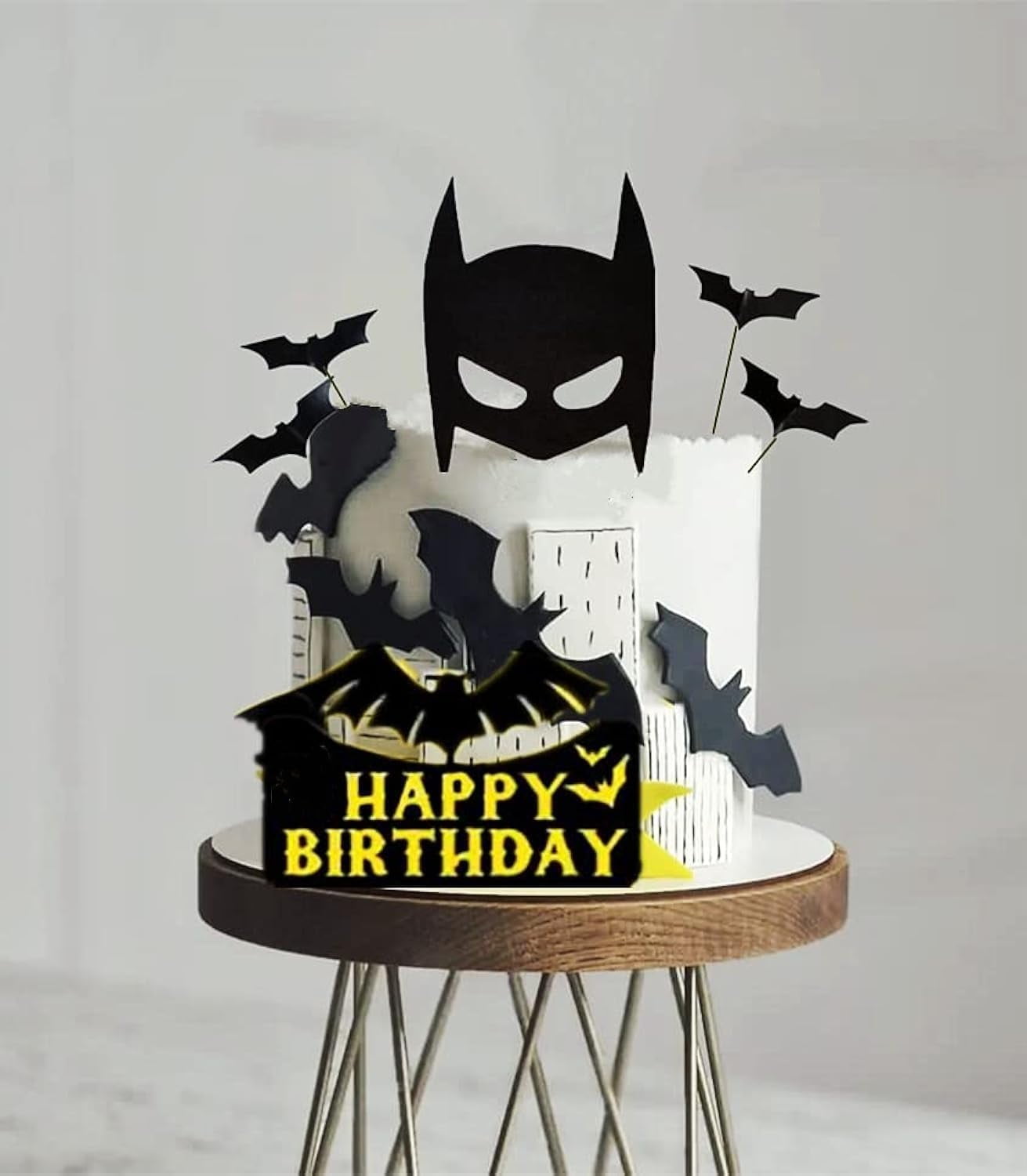 GallaRato Superhero Bat Birthday Cake Topper Happy Birthday Cake ...