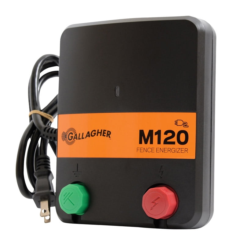 Gallagher M120 Electric Fence Charger, 110 volt, Powers 15 mi/60 acres ...