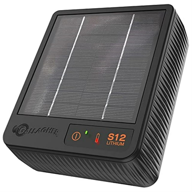 GALLAGHER S12 Solar Powered Fence GALLAGHER Energizer 4 m, Black ...