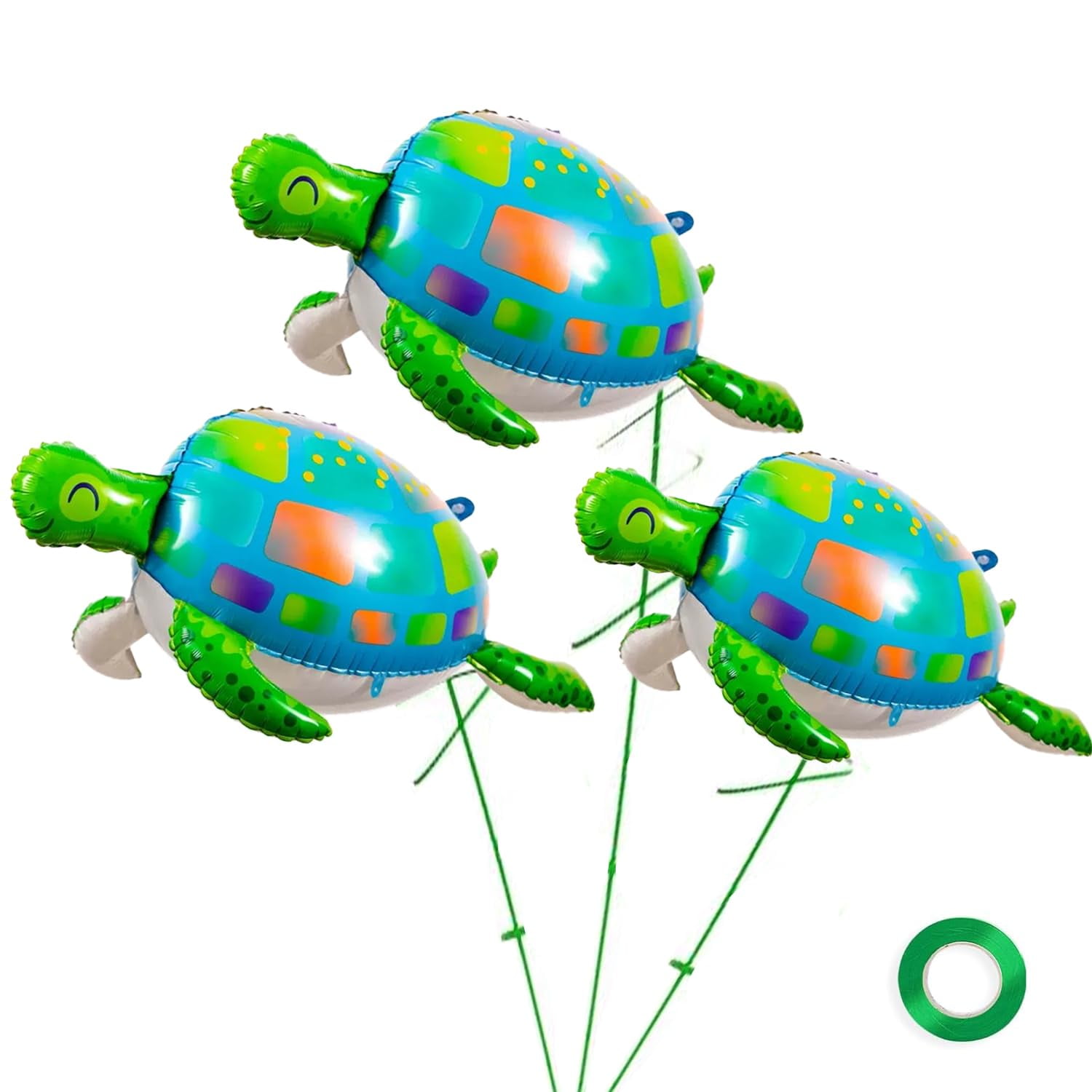 Gallasy 3pcs Sea Turtle Balloon, Helium Foil Turtle Reptile Balloon ...