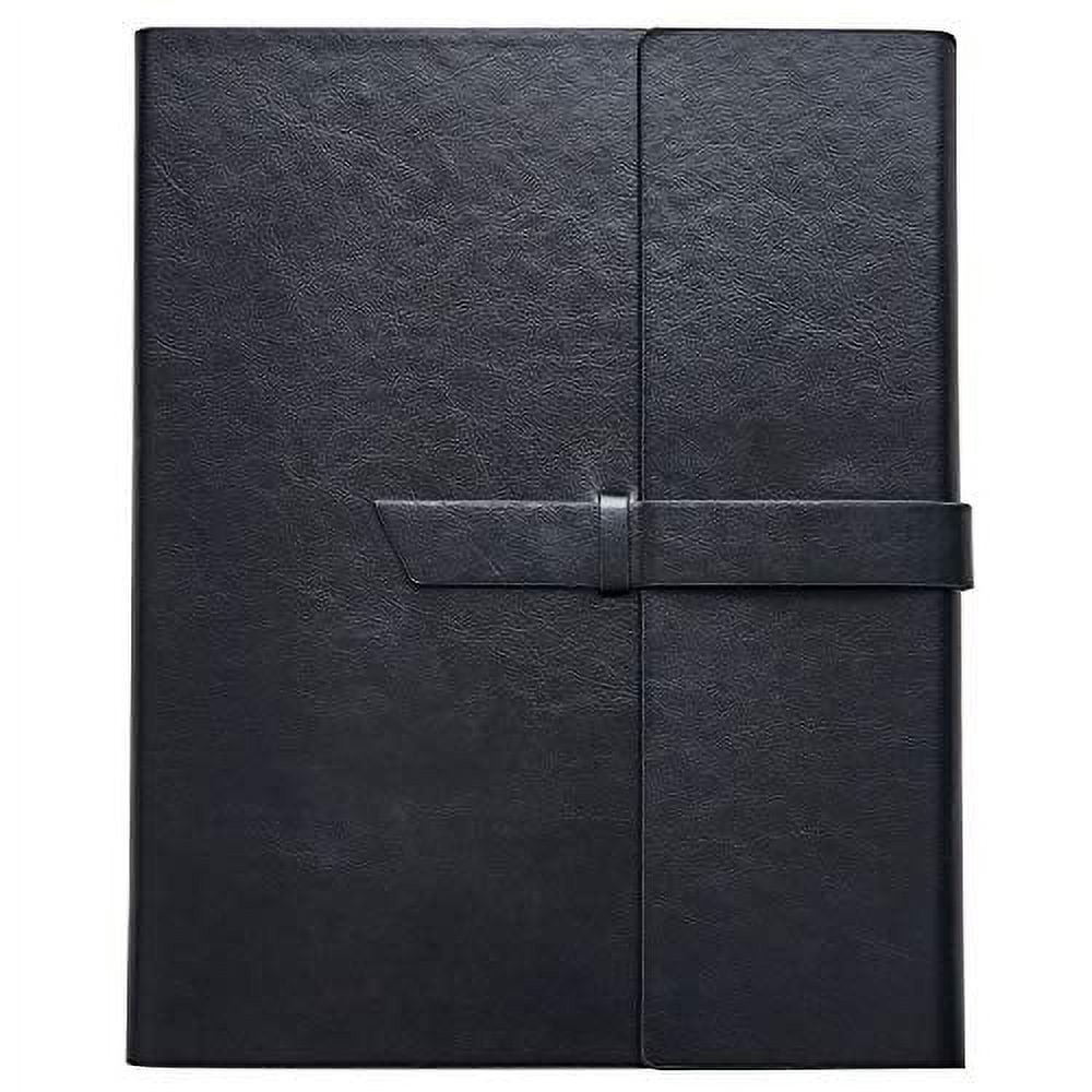 Gallaway Leather Padfolio Portfolio Folder Slim Portfolio Folio Organizer Holder for Letter ...